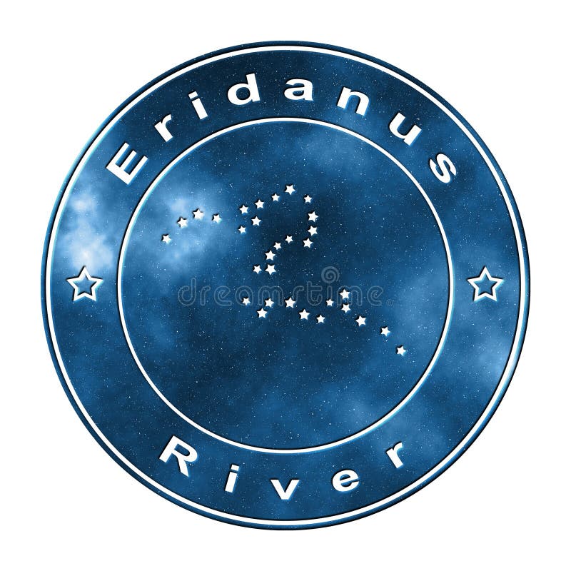 Eridanus Star Constellation, Celestial River Constellation Stock ...