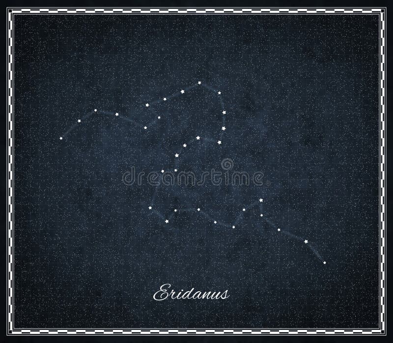 Eridanus Star Constellation, Night Sky, Cluster of Stars, Deep Space ...