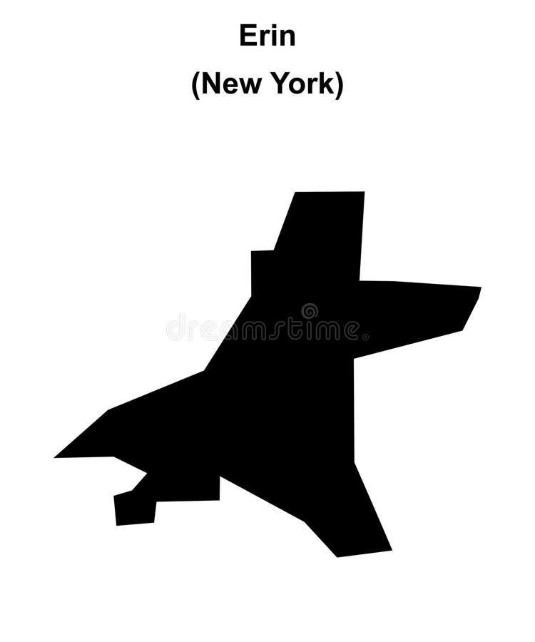 Erin outline map stock vector. Illustration of boundary - 387616569