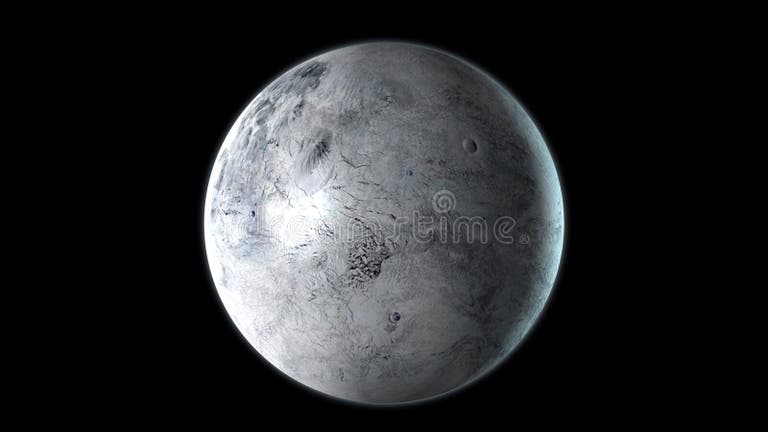 Eris Dwarf Planet in the Outer Space. 3D Rendering Stock Illustration ...