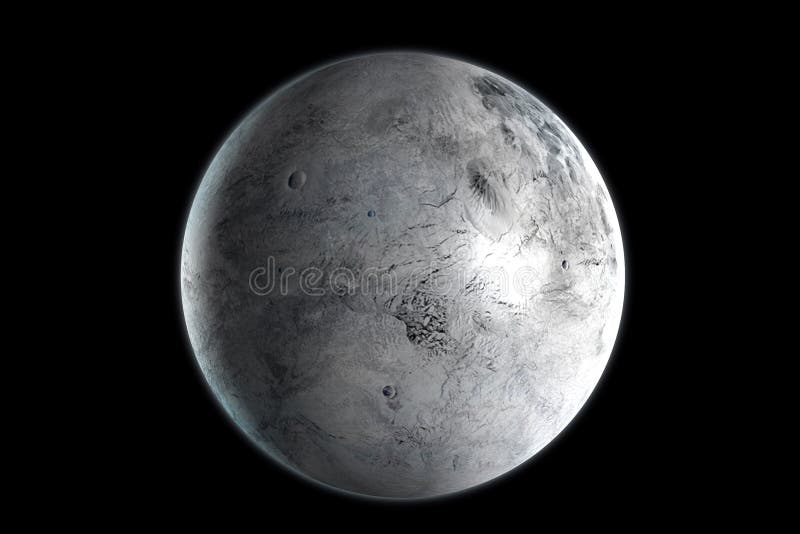 Eris Dwarf Planet in the Outer Space. 3D Rendering Stock Illustration ...