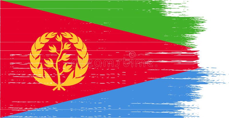 Eritrea Flag with Brush Paint Textured Isolated on Png Stock Vector ...
