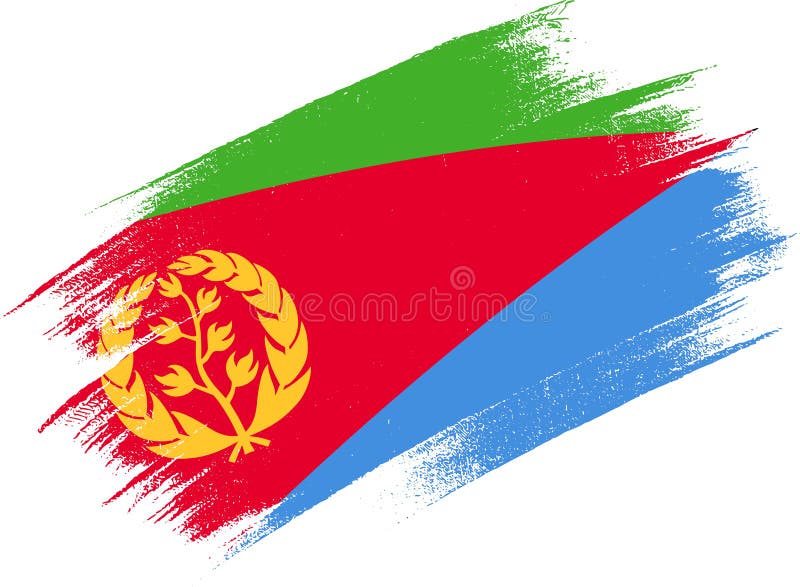 Eritrea Flag with Brush Paint Textured Isolated on Png Stock Vector ...