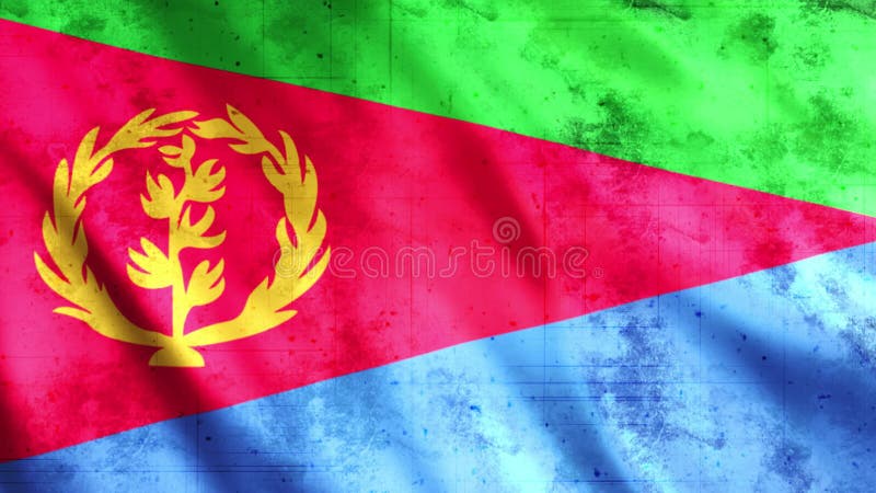 Eritrea Flag Grunge Video Animation with Seamless Loop Stock Video ...