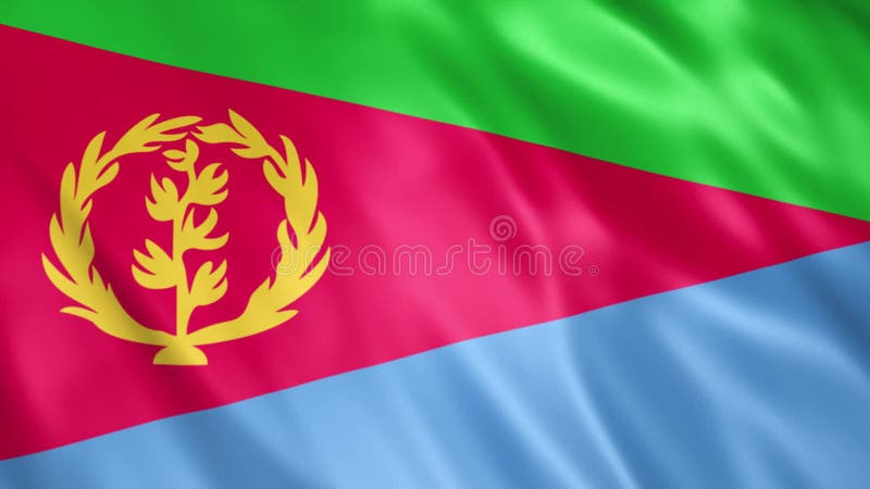 Eritrea Flag Video Animation with Seamless Loop Stock Footage - Video ...