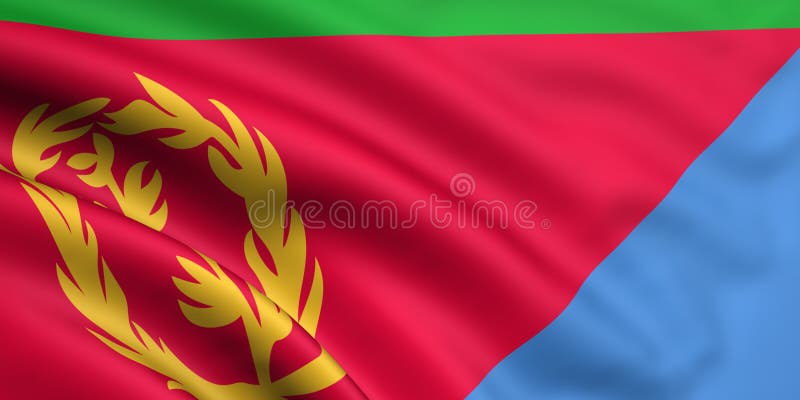 Eritrea flagga stock illustrationer. Illustration av eritrea - 5587215