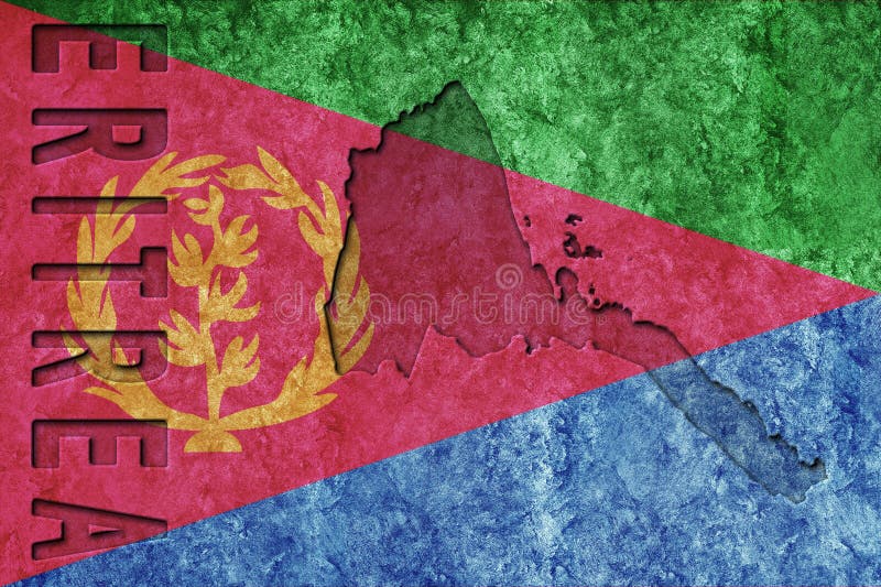 Eritrea Metallic Flag, Textured Flag Stock Image - Image of glow ...