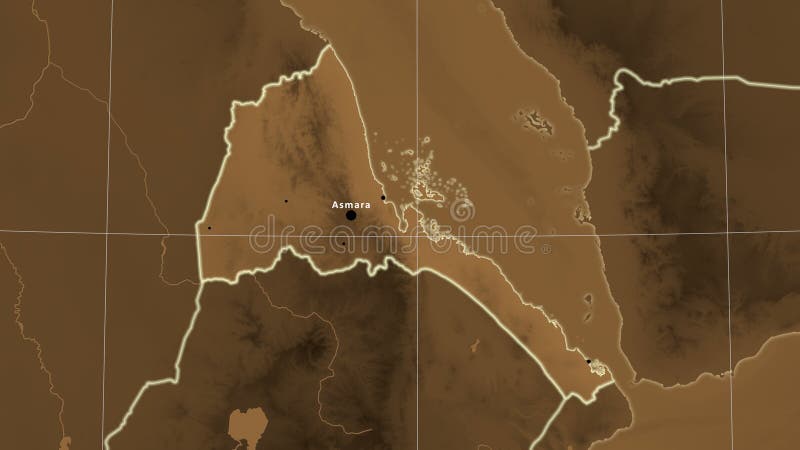 Eritrea - Tint. Composition, Borders Stock Illustration - Illustration ...