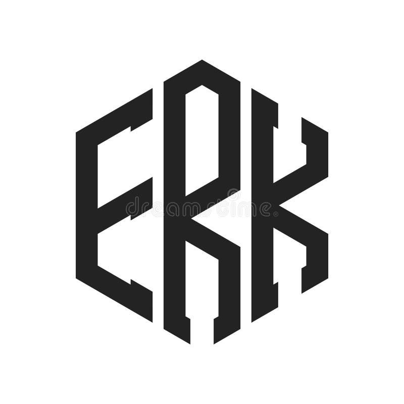 ERK Logo Design. Initial Letter ERK Monogram Logo Using Hexagon Shape ...