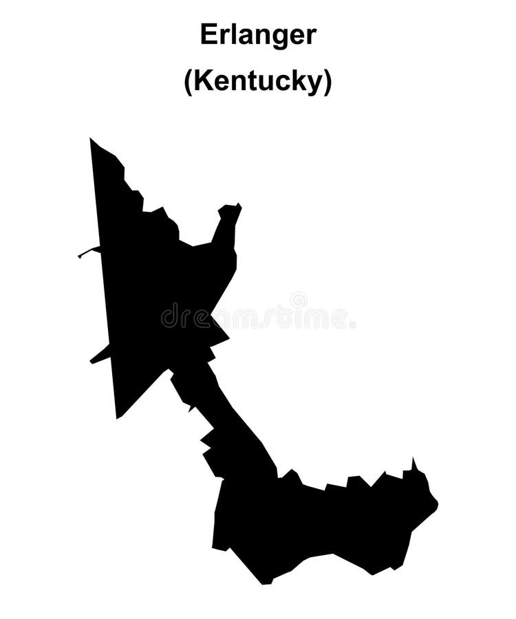 Erlanger Outline Map Stock Illustrations – 2 Erlanger Outline Map Stock ...