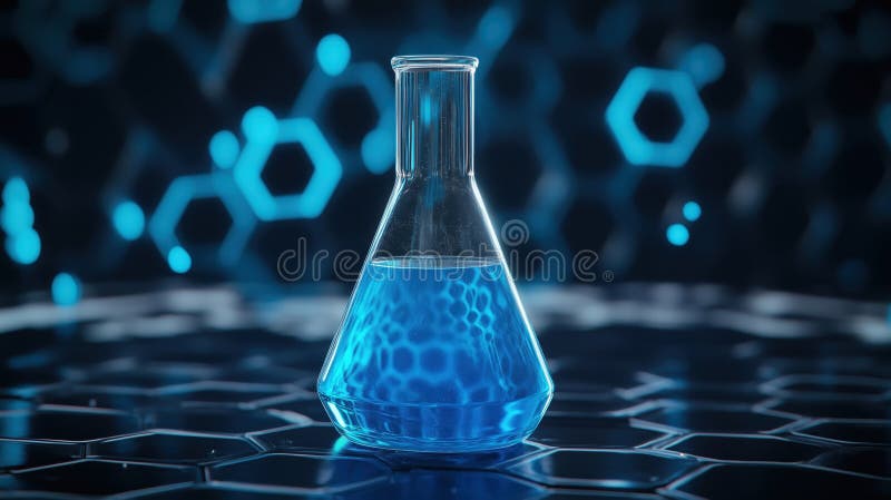 Glowing Blue Erlenmeyer Flask Stock Photos - Free & Royalty-Free Stock ...