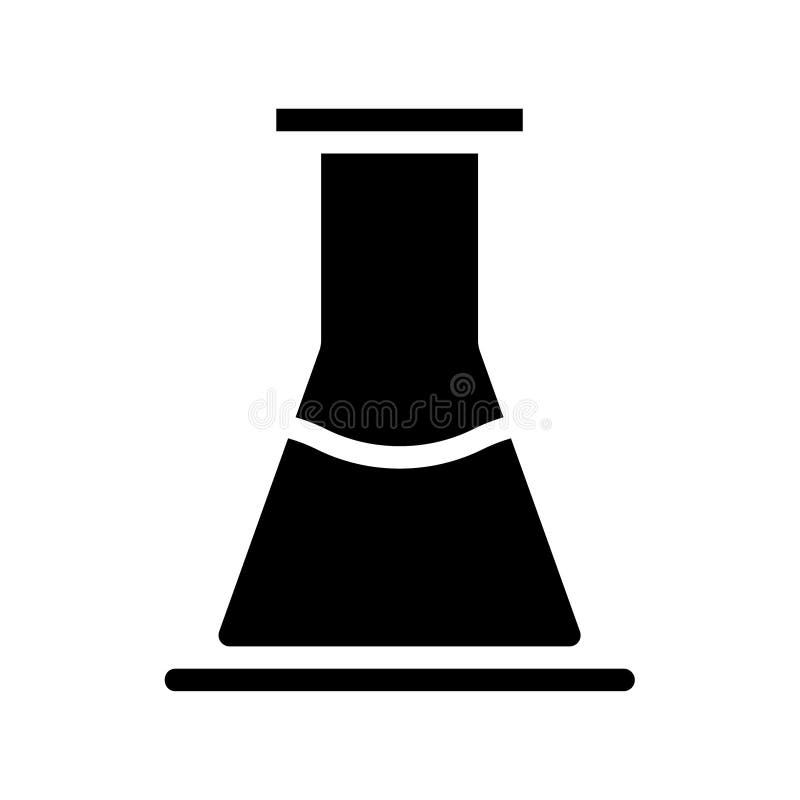 Erlenmeyer Flask Icon. Concept of Chemistry, Science, and Research ...