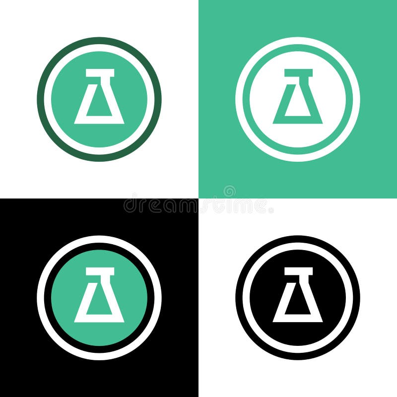 Erlenmeyer Flask Icon Design, Lab Equipment Illustration, Experiment ...