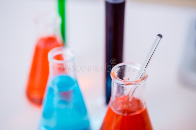 Science equipment in class stock image. Image of testing - 107752645