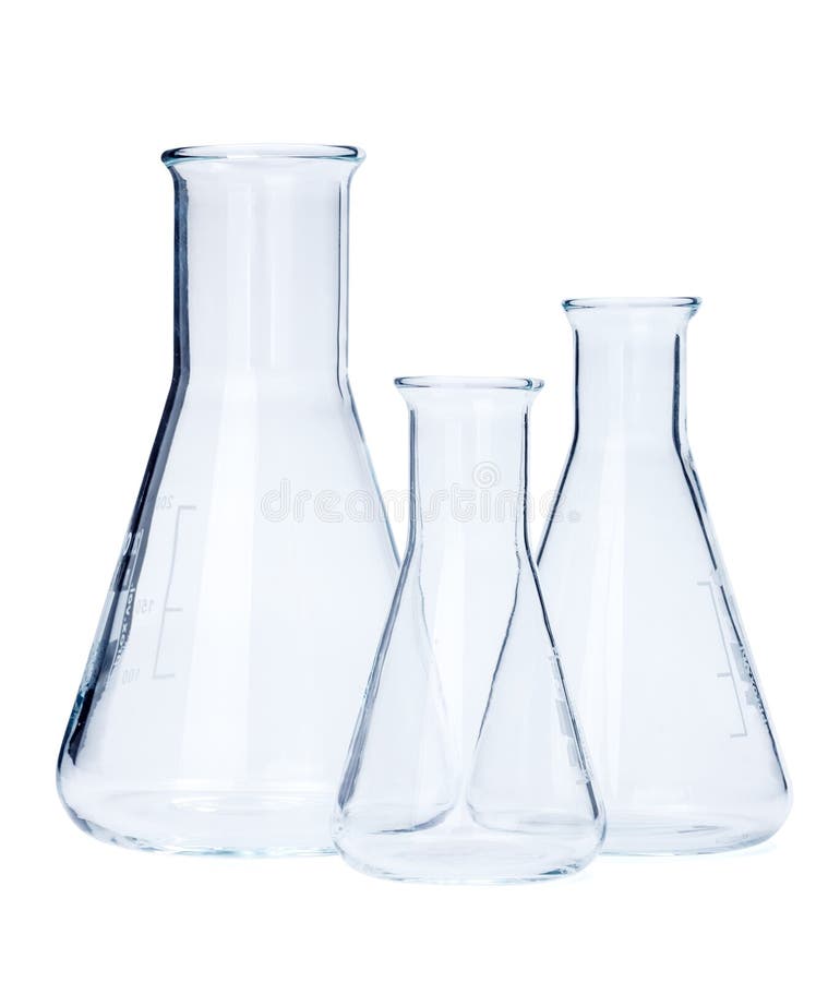 Erlenmeyer-Kolben Im Chemielabor Stockbild - Bild von erziehen ...