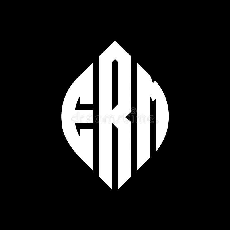 ERM Circle Letter Logo Design with Circle and Ellipse Shape. ERM ...