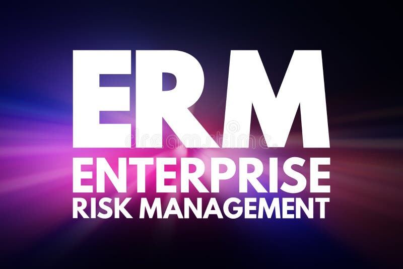Enterprise Risk Management Acronym Stock Image - Image of management ...