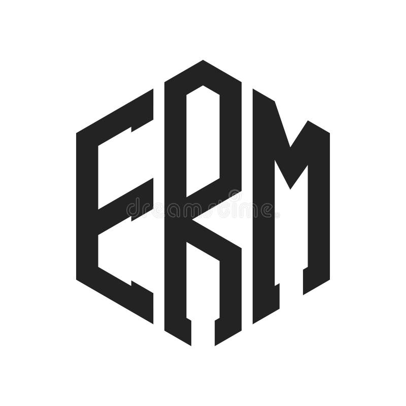 ERM Logo Design. Initial Letter ERM Monogram Logo Using Hexagon Shape ...