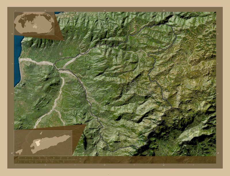 Ermera, East Timor. Low-res Satellite. Capital Stock Illustration ... Ermera, East Timor. Low-res Satellite. Capital Stock Illustration ...