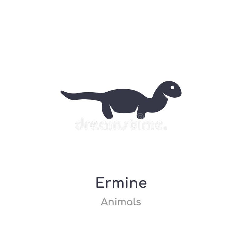 Ermine Icon in Different Style Vector Illustration. Two Colored and ...