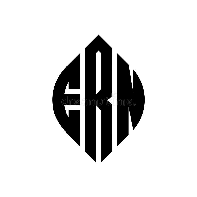 ERN Circle Letter Logo Design with Circle and Ellipse Shape. ERN ...