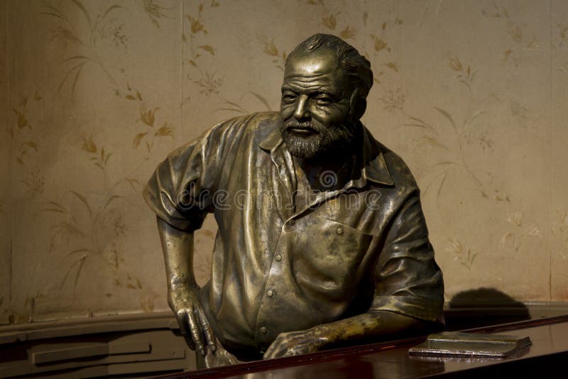 Statue of Ernest Hemingway in Bar Floridita in Havana, Cuba Editorial ...