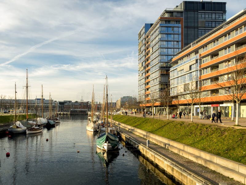 The Harbor in Kiel, Germany Stock Image - Image of boat, commercial ...