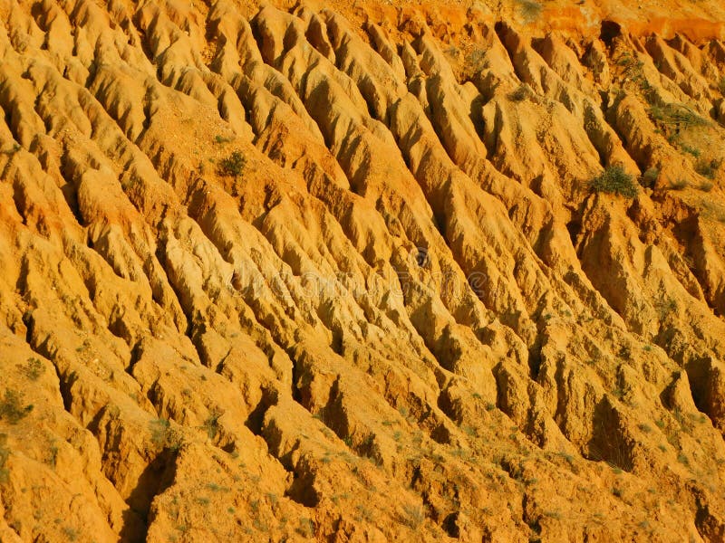 Red Eroded Clay Mountain in Arid Zone Stock Image - Image of travel ...