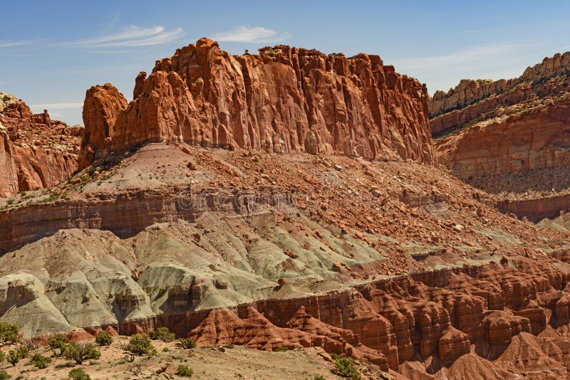 Eroded Cliffs in the Desert Stock Photo - Image of scenic, sandstone ...