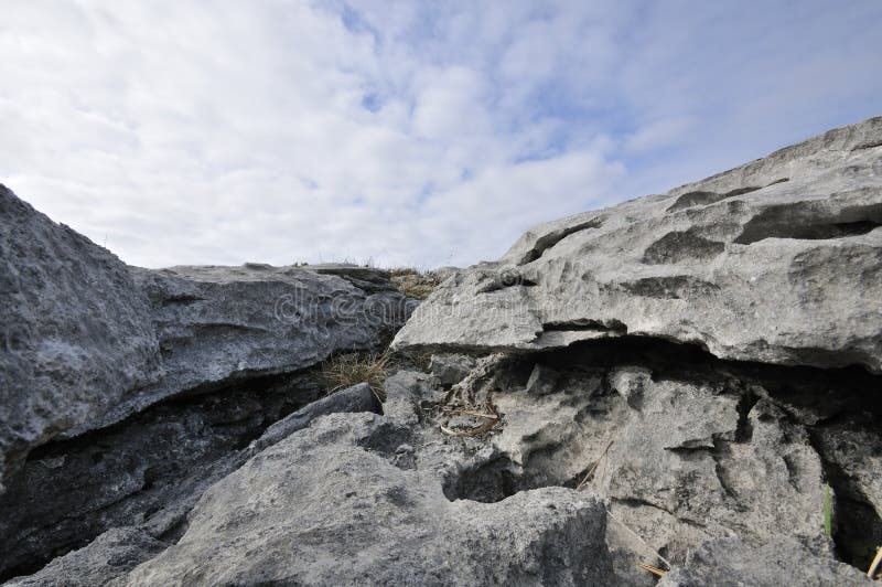 Eroded limestone Grykes stock photo. Image of clouds - 19770170