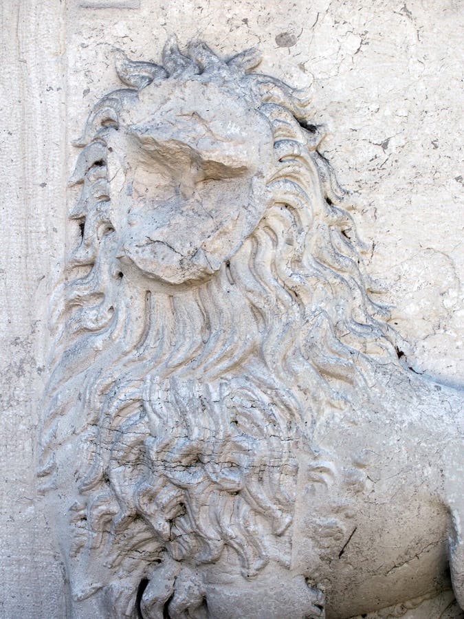 Broken lion sculpture stock image. Image of ancient, detail - 89995089