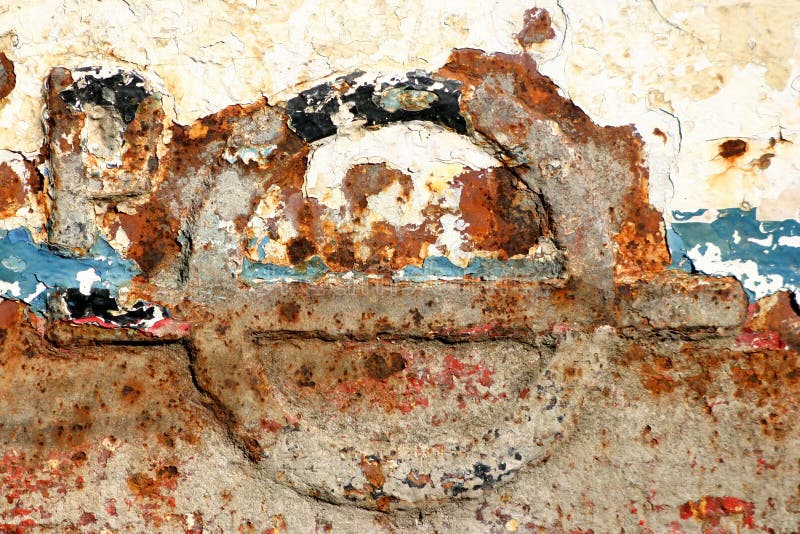Eroded Old Paint on Metal Surface Stock Photo - Image of stains, color ...