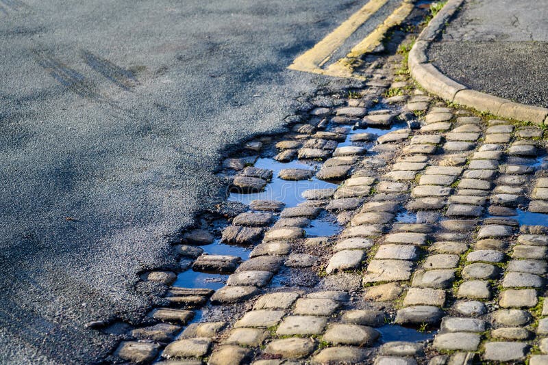 Eroded Road Surface stock image. Image of weathered - 116328135