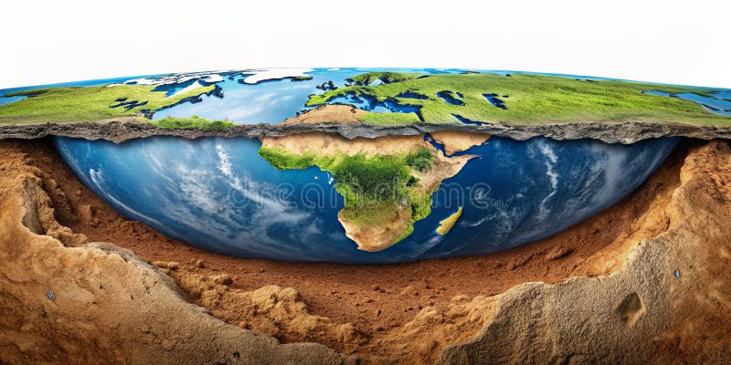 Eroding Soil Subsoil and Bedrock Underground Soil Layer of Cross ...