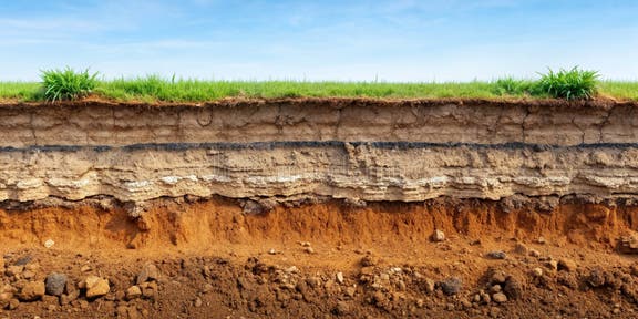 Eroding Soil Subsoil and Bedrock Underground Soil Layer of Cross ...