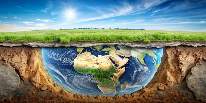 Eroding Soil Subsoil and Bedrock Underground Soil Layer of Cross ...