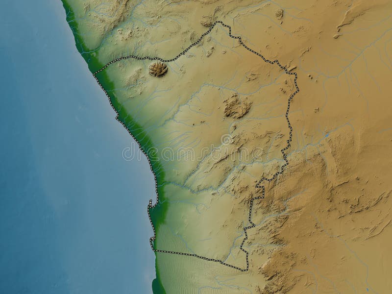 Erongo, Namibia. Physical. No Legend Stock Illustration - Illustration ...