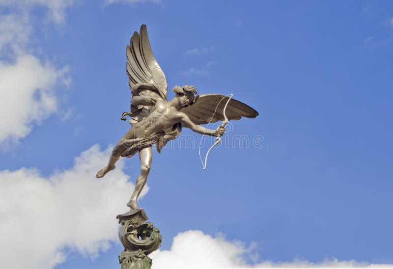 Eros Statue in London stock image. Image of arrow, details - 6976913