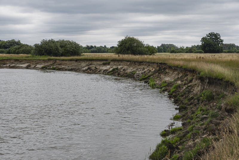 Erosion on the Bank of a Meandering River Bug Stock Image - Image of ...