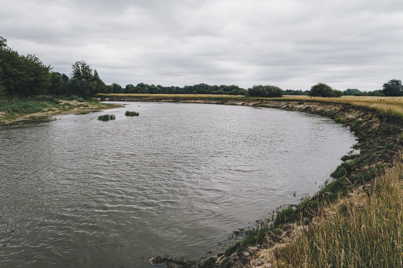 Erosion on the Bank of a Meandering River Bug Stock Photo - Image of ...