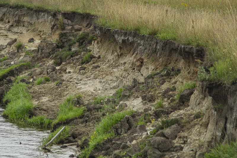 Erosion on the Bank of a Meandering River Bug Stock Image - Image of ...