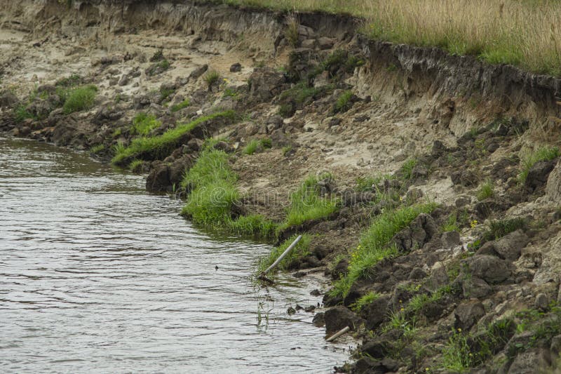 Erosion on the Bank of a Meandering River Bug Stock Photo - Image of ...
