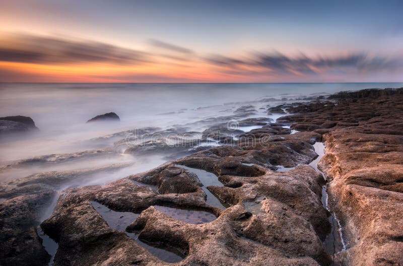 The Erosion of the Coast on Landscape Stock Photo - Image of beautiful ...
