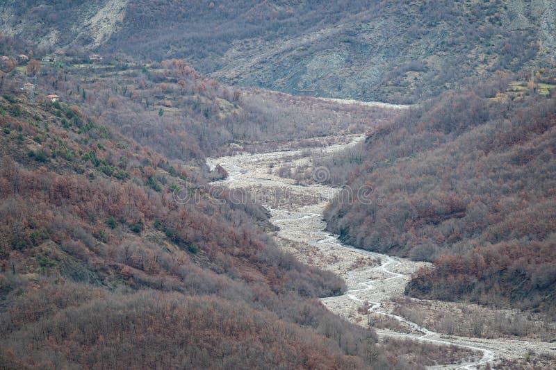 Erosion of a Dried Out River in the Gamti Mountains Stock Photo - Image ...