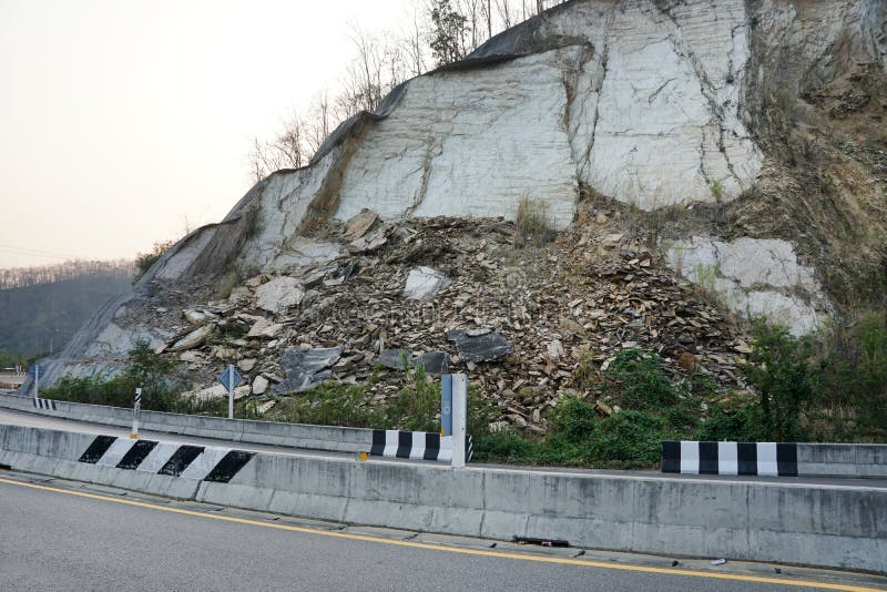 Geological Erosion of Shale Sedimentary Rock and Mudstone Layers Along ...