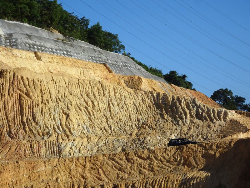 Erosion At Ground And Slopes Is Caused By Rainfall. The Soil Structure ...