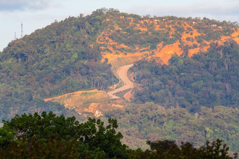 Erosion of Hill Indicating Over Development Stock Image - Image of east ...