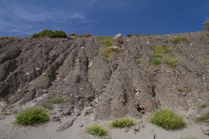 Erosion on the Slope of a Hill Stock Photo - Image of erosion, soil ...