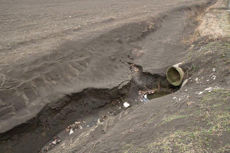 Soil erosion field stock image. Image of harm, destroy - 25946931