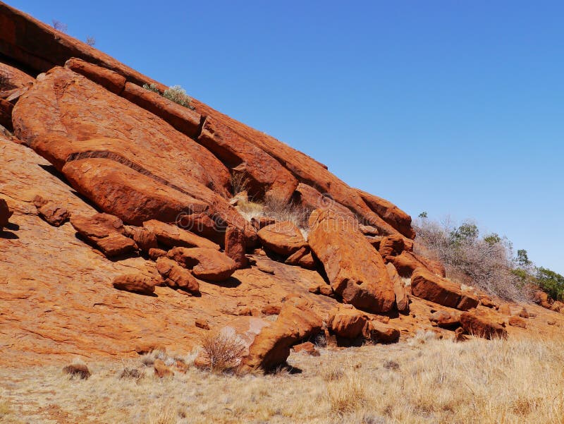 Erosione Delle Rocce Rosse Australiane Fotografia Stock Editoriale ...